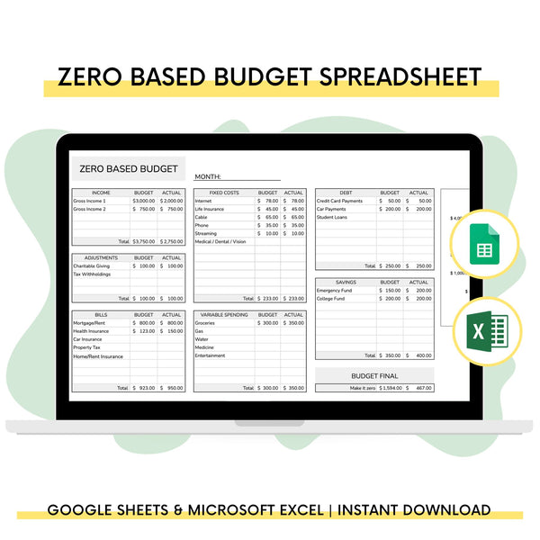 Zero-Based Budget Planner – The Savvy Simpsons