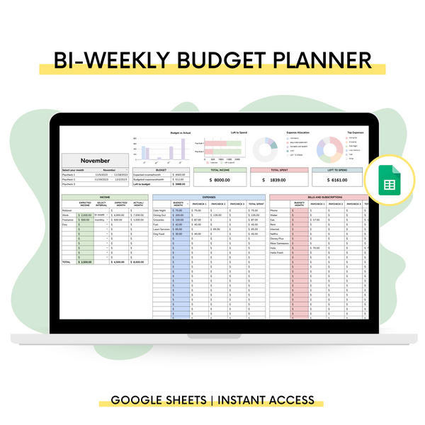 Bi-Weekly Budget Planner – The Savvy Simpsons